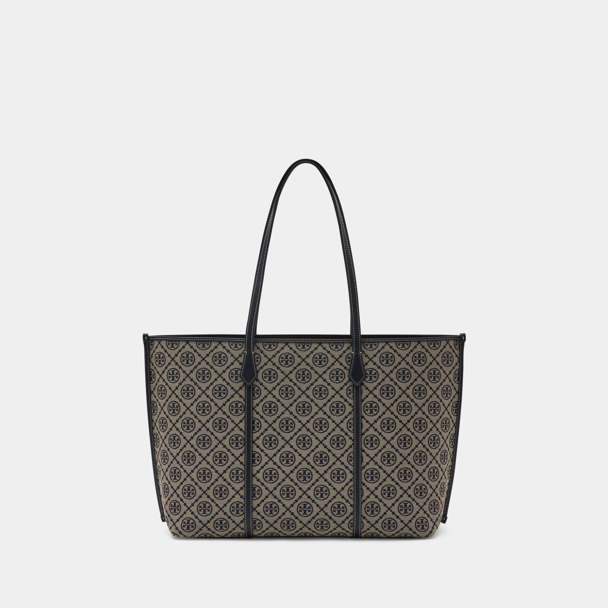Perry T-Monogram Shopper Bag - Tory Burch - Cotton - Blue
