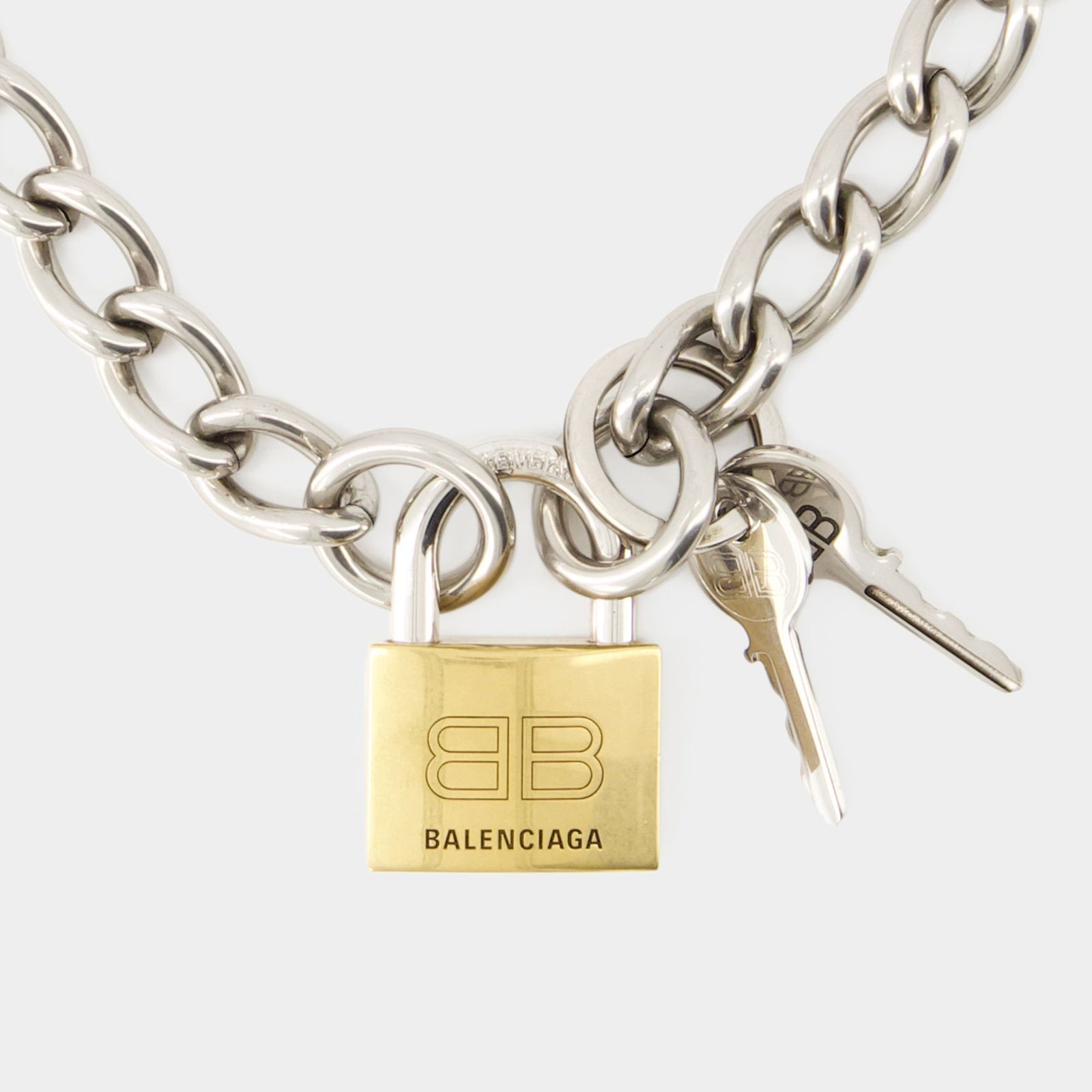Locker Necklace Balenciaga Silver Silver