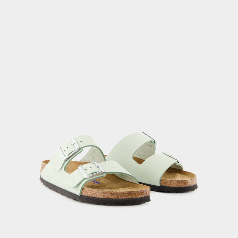 Arizona Sfb Nu Sandals - Birkenstock - Matcha - Leather