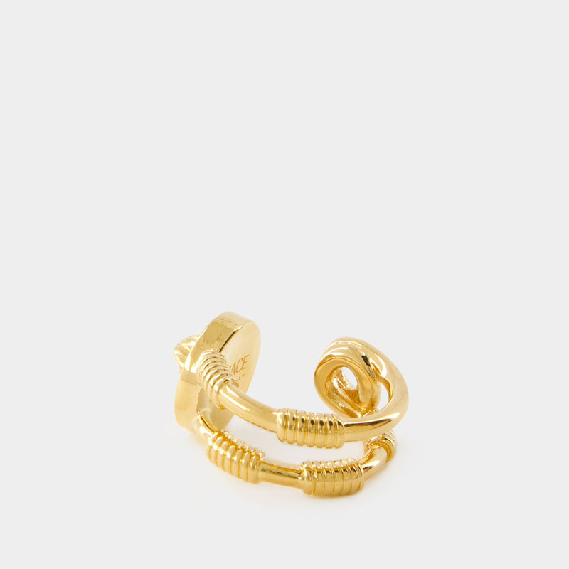 Medusa Safety Pin Ring Versace Metal Gold